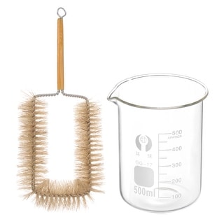 500ml Low Form Glass Beaker with Brush, 3.3 Glass Graduated Measuring ...