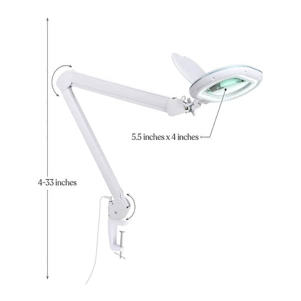 Brightech Lightview Pro 33 in. White Plug-in Adjustable Swing Arm ...