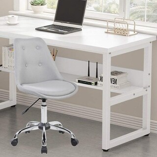 Chrome base task chair Gray techni chair Polyester armless chair - Bed ...