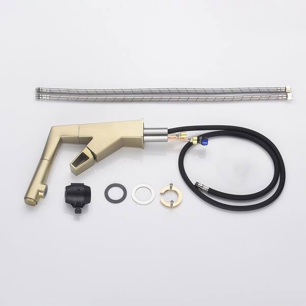 Single Handle Double-Function Liftable Pull Out Bathroom Sink Faucet ...