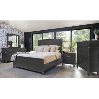 Declan 6 Piece Bedroom Set, Black - Bed Bath & Beyond - 39455553