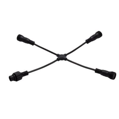WAC Lighting 24 Volt Four Way X-Connector for LED Outdoor Tape Light ...