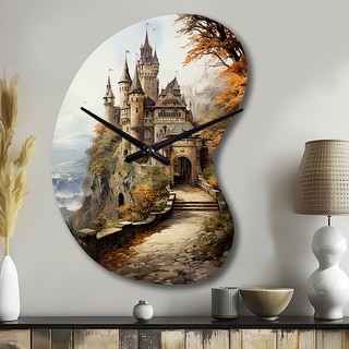 Castles Medieval Splendor Rich - Castles Wall Clocks in Boomerang Shape ...