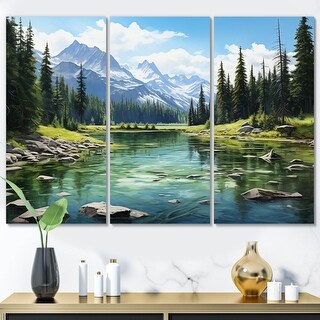 Designart "Canada Banff Symphony I" Landscapes Wall Decor Set - Bed ...