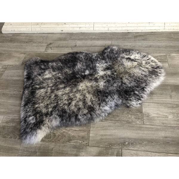 Dynasty Natural Single Pelt Luxury Long Wool Sheepskin Shag Rug - Bed ...