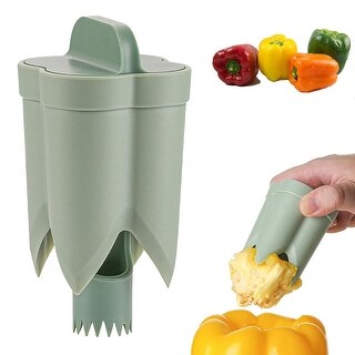 2pcs Pepper Seed Corer Remover, 2-in-1 Bell Pepper Cutter & Deseeder ...