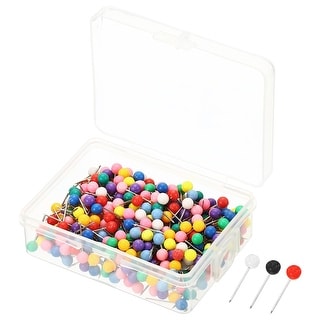 400pcs Push Pins, Round Head Map Tacks with Case Pearl Pin, Multicolor ...