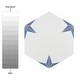 Merola Tile Stella Hex Azul 8-5/8" x 9-7/8" Porcelain Floor and Wall ...