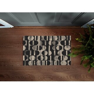 MOONLIGHT CHARCOAL with Rubberized non-slip Backing Indoor|Outdoor Mat ...