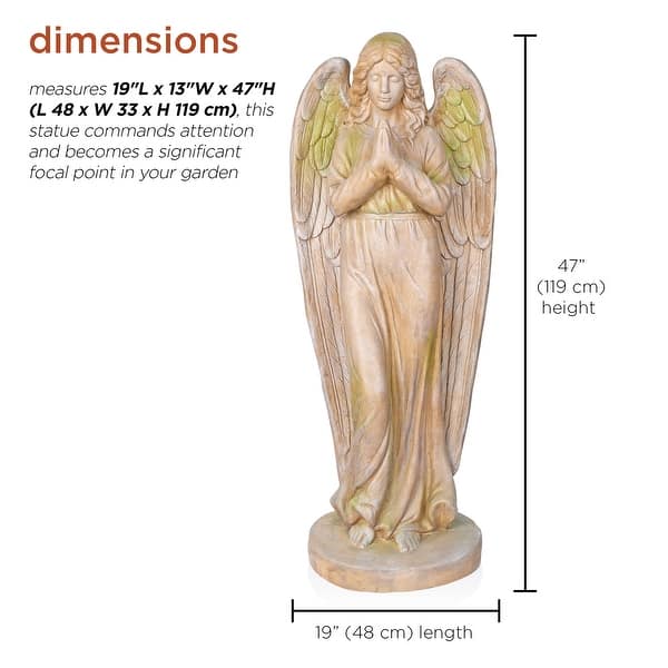 Old World Praying Angel Statue with Mossy Finish - Bed Bath & Beyond ...