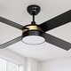 Moasis 52-inch 4-Blade Ceiling Fan with LED Light and Remote Control ...
