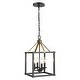 4 Light Pendant Lantern Hanging Lighting Square Black By EAPUDUN - Bed ...