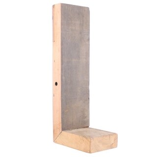 Reclaimed Wood L Shaped Wall Shelf, Large, Natural Brown - 18 H x 7.25 ...