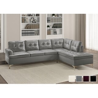 MCCafferty Faux Leather Sectional Sofa - Bed Bath & Beyond - 32366545