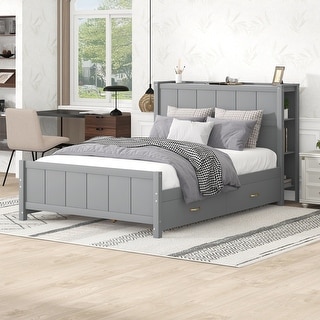 Solid Wood Storage Bed Slat Bed - Full - Bed Bath & Beyond - 40952902