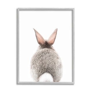 Stupell Rabbit Tail on White Framed Giclee Art Design by Sisi and Seb ...