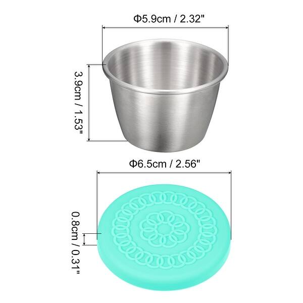 5pcs Salad Dressing Container, Stainless Steel Condiment Containers ...