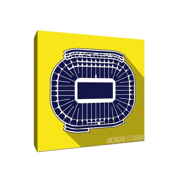Michigan - Michigan Stadium - College Football Seating Map - 9x9 Canvas ...