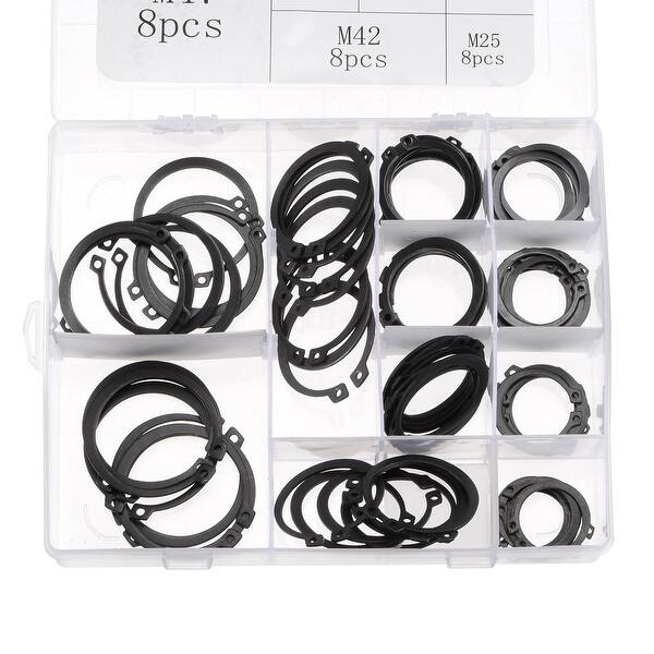 88Pcs 11-Size E-Clip External Retaining Ring Carbon Steel Assortment ...