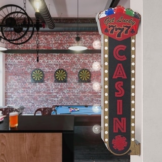 Get Lucky Casino Vintage LED Marquee Off the Wall Sign - Bed Bath ...