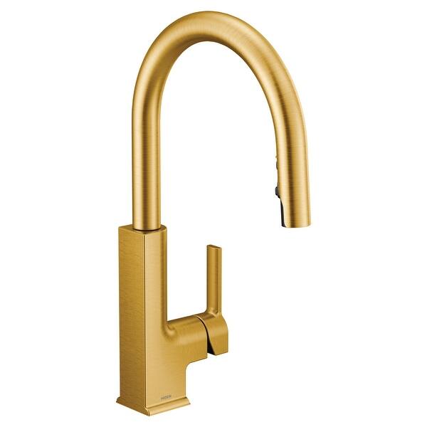 Moen One-Handle Pulldown Kitchen Faucet Brushed Gold - Bed Bath ...