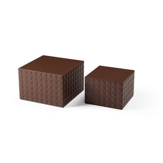Square Nesting Tables Set of 2 with Coffee & End Tables for Living Room ...
