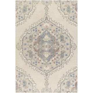Lange Shabby Chic Medallion Area Rug - Bed Bath & Beyond - 38389295