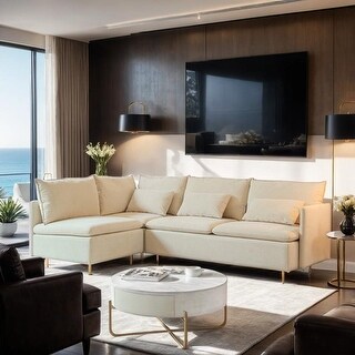 Artsy 90.9'' Modular L-shaped Corner sofa, Left Hand Facing Sectional Couch, Suitable for ...