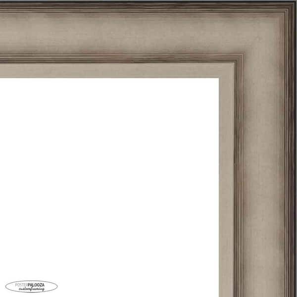 20x13 Traditional Antique Silver Complete Wood Picture Frame with UV ...