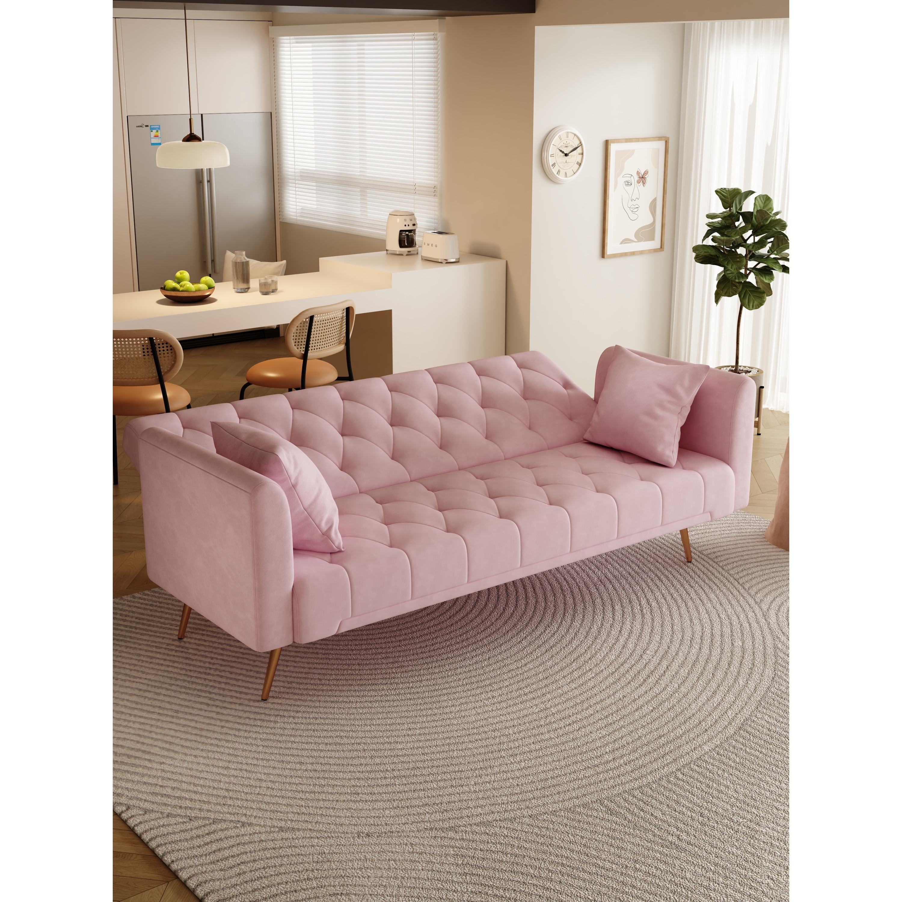 pink sofa throws