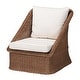 Derris Bohemian Peanut Brown Braided Rattan 3-Piece Living Room Set ...