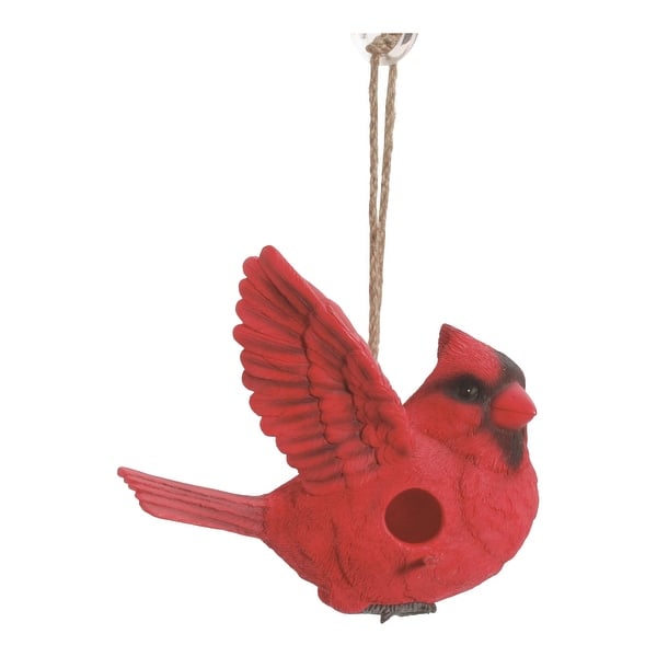 Red Cardinal Birdhouse 10 Inch Resin Shaped Backyard VA State Bird ...