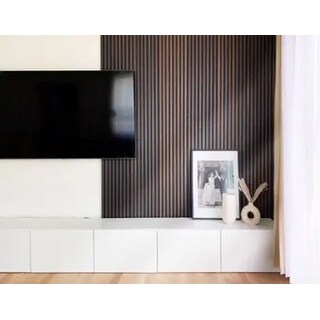 94 in. x 23.6 in x 0.8 in. Acoustic Vinyl Wall Cladding Siding Board ...