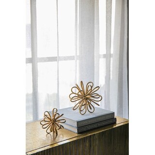 A&B Home - Flower Statuaries - Set of 3 - Gold - Bed Bath & Beyond ...