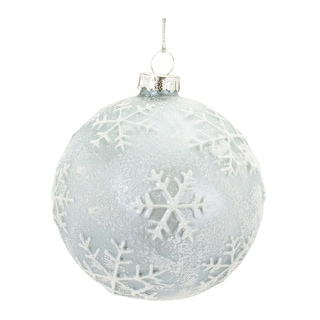 Snowflake Ball Ornament (Set of 12) - 3" x 3" x 4" - Bed Bath & Beyond ...