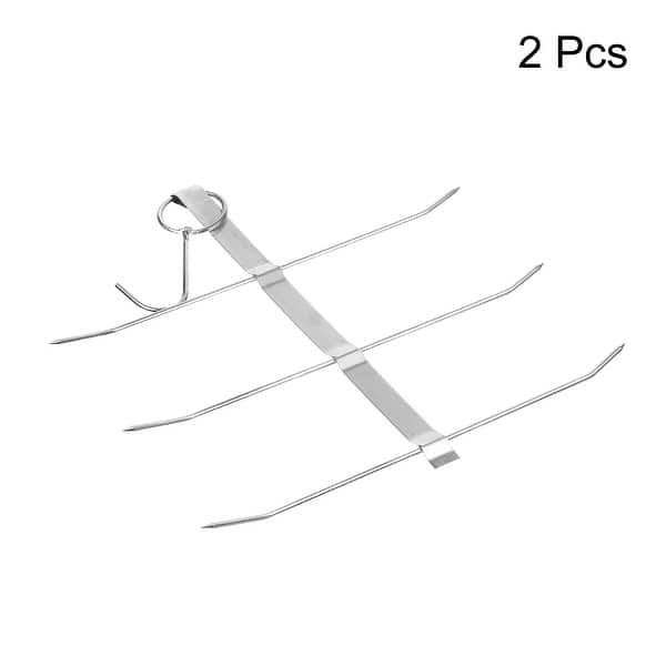 19.7" Stainless Steel Smoker Hangers, Three-Prong Meats Hooks - Silver ...