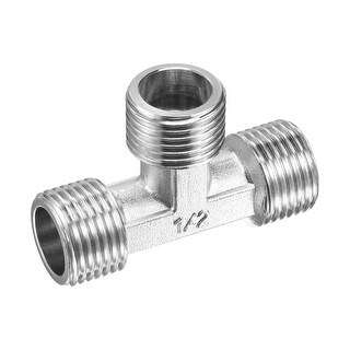 Copper Pipe Fitting Tee G1/2 Male 3 Way T Shape Hose Connector Adapter ...