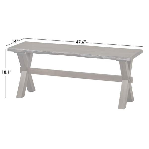 Simple Living Mandeville Live Edge Solid Wood Bench - Bed Bath & Beyond ...