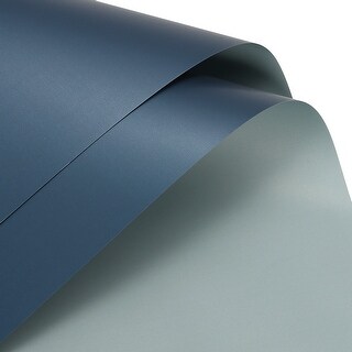 Double Sided Color Flower Wrapping Paper Blue+Deep Blue 22.8"x22.8 ...