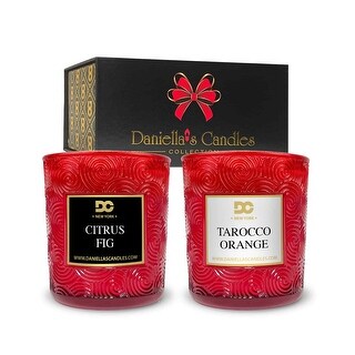 DANIELLA'S CANDLES Fruit Scented Candle Gift Set - 2X7oz - Bed Bath ...