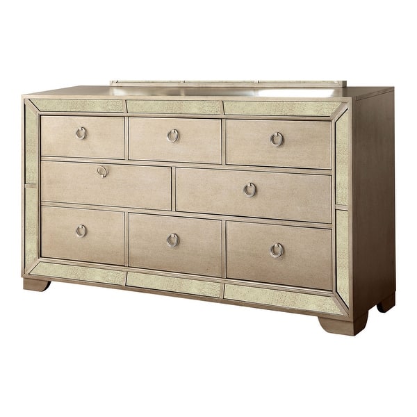 Gevi Transitional 68-inch Wide Solid Wood 8-Drawer Dresser by Furniture ...