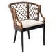 SAFAVIEH Carlotta Rattan Lattice Arm Chair - 22.3" W x 23" L x 31.3" H ...