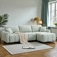 110" Modular L-Shaped Sectional Sofa with Ottoman, Boucle Fabric Couch ...