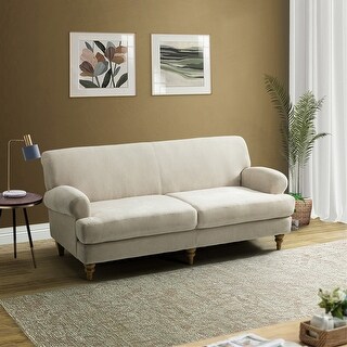 Classic Transitional Sofa with Rolled Arms and Back Modern Loveseat ...