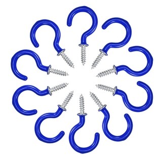 Ceiling Hooks Vinyl Coated Screw in Wall Hook Plant Cup Hooks 1 inch ...