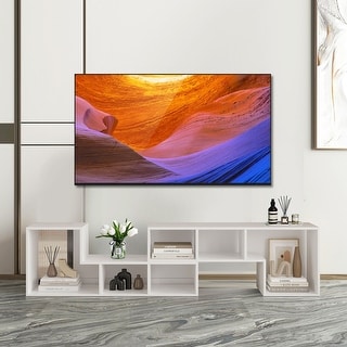 Minimalist Streamlined Design Extendable and Twistable Wooden TV Stand ...