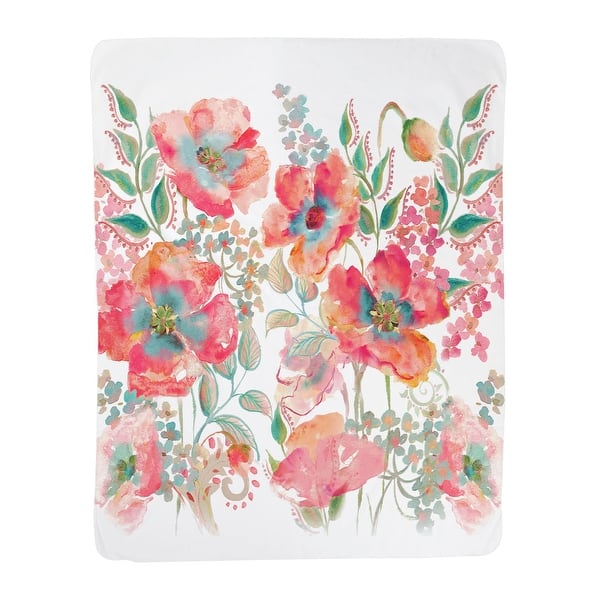 Bohemian Poppies Sherpa Throw Blanket - Bed Bath & Beyond - 35979135