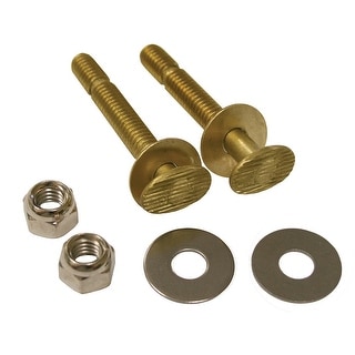 Jones Stephens 5/16" x 2-1/4" Snap-Off Brass Closet Bolts with Round ...