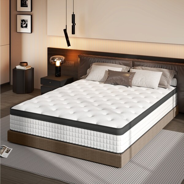 Full Size Box Spring 12 Inch Mattress Memory Foam Hybrid Mattress in a Box On Sale Bed Bath Beyond 41822454