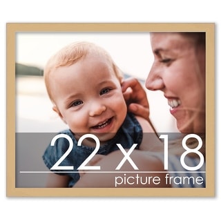 22x18 Traditional Natural Complete Wood Picture Frame with UV Acrylic ...